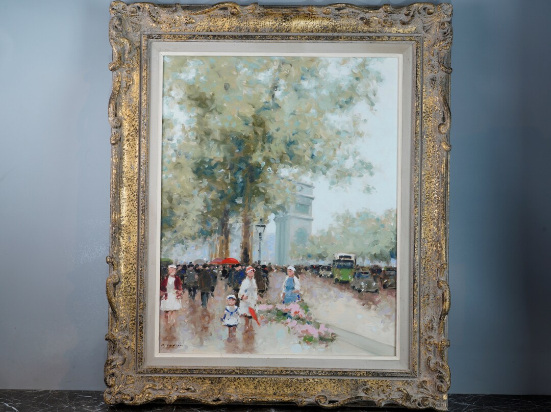 André Gisson 1921 2003 Parisian Scene Oil on Canvas M - Etsy