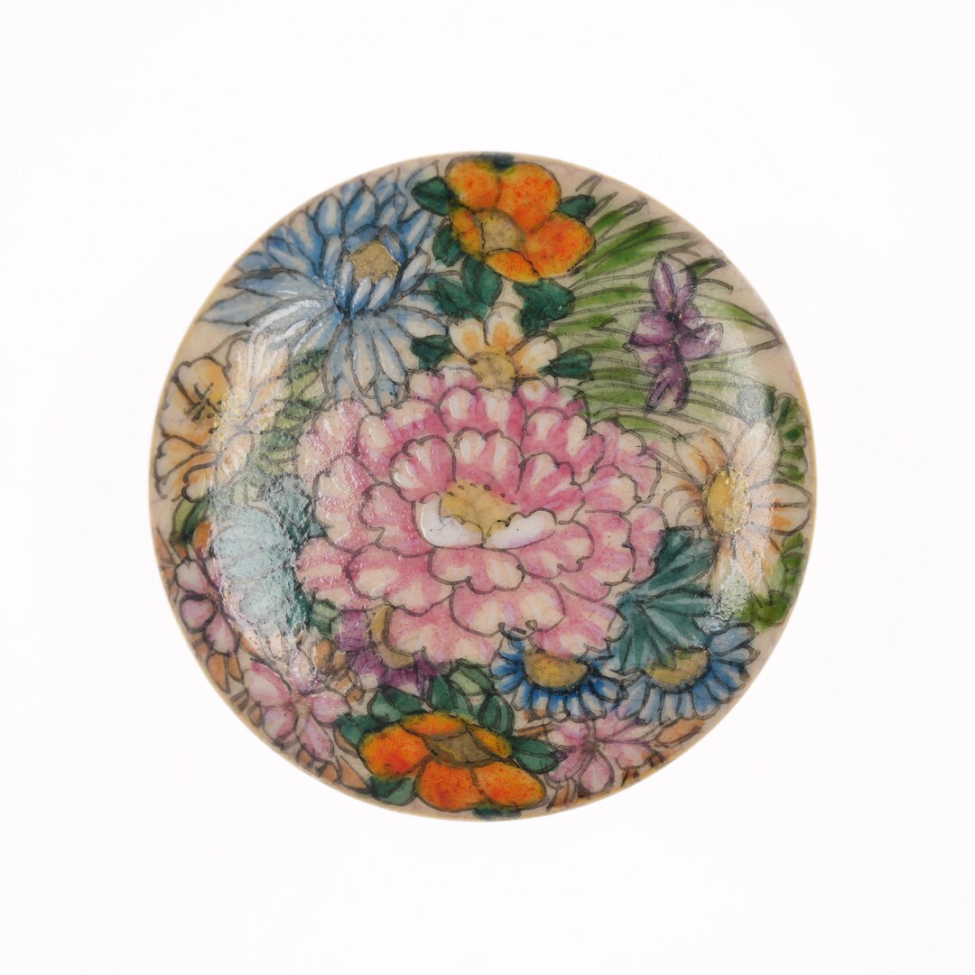 Large Vintage Japanese Satsuma Pinback Brooch Pin - Etsy