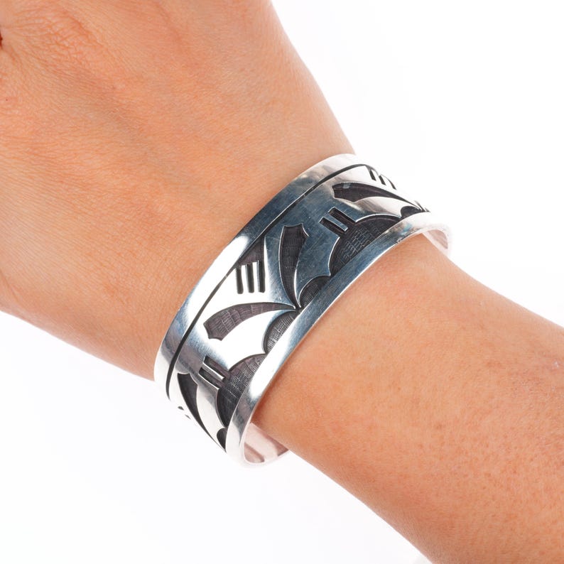 6.8" Marcus Coochwykvia Hopicrafts Sterling Silver Cuff Bracelet in ...