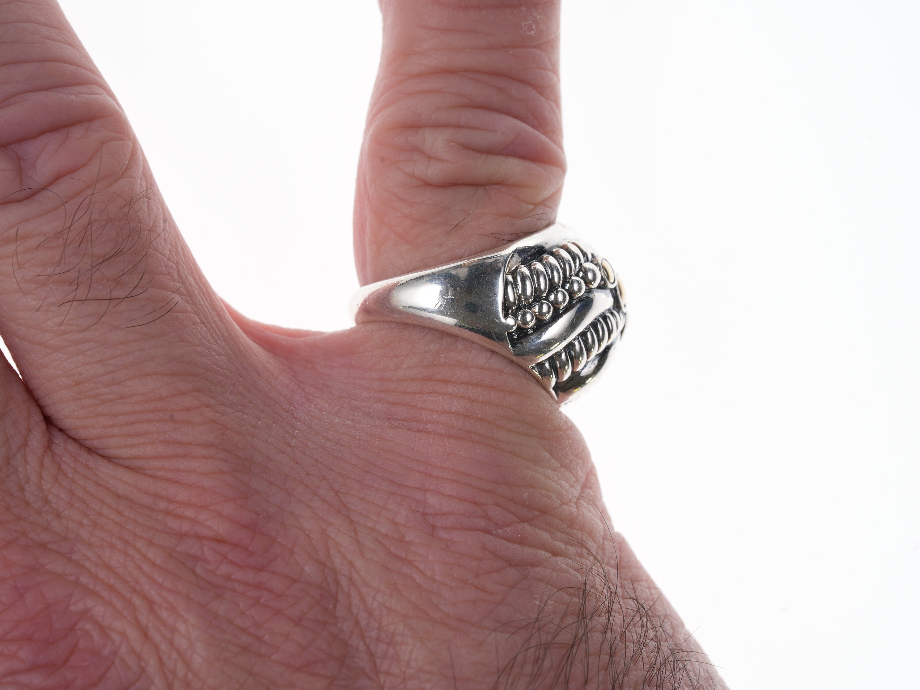 Sz7 John Hardy Sterling/14k Ring From Jai Line - Etsy