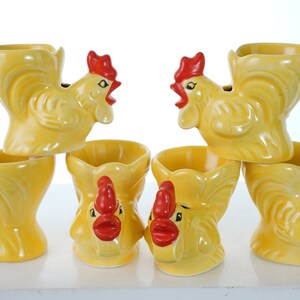 6 Vintage Goebel Figural Chicken Egg Cups - Etsy