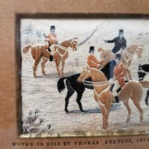 Horse Racing Fox Hunting Stevengraph Pure Silk Woven Picture - Etsy