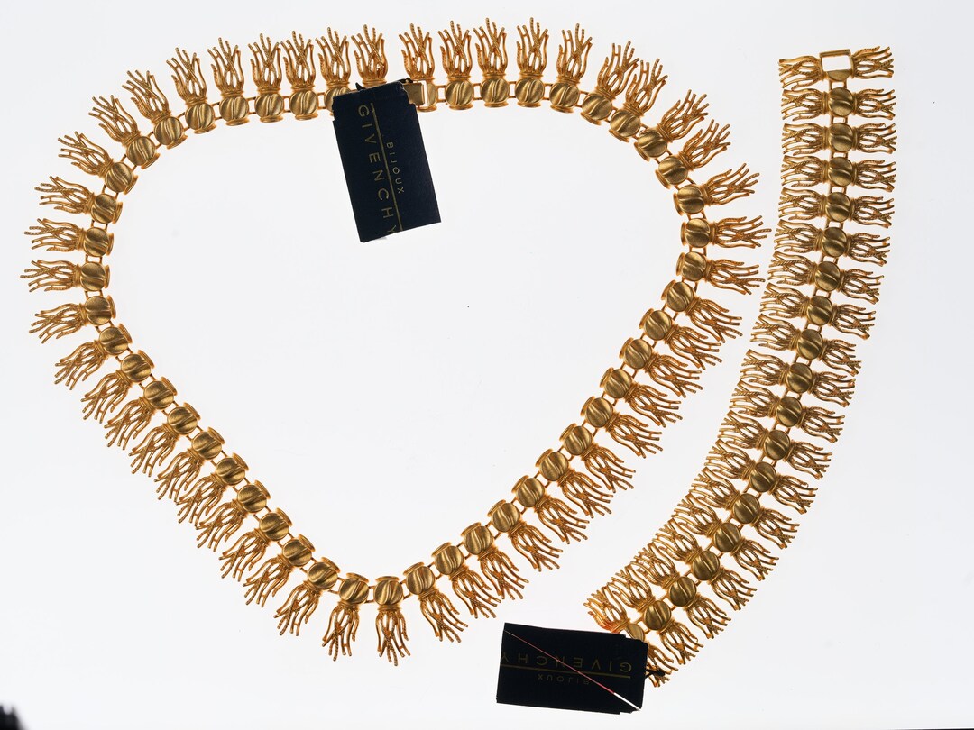 1980's Givenchy Bijoux Necklace and Bracelet Set Unworn - Etsy