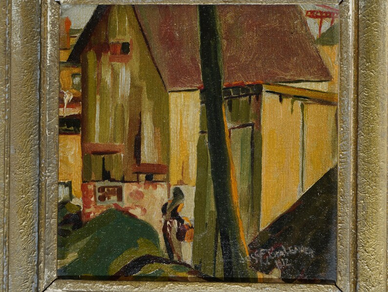 1912 Josef J Brabender Impressionism Oil on Board - Etsy