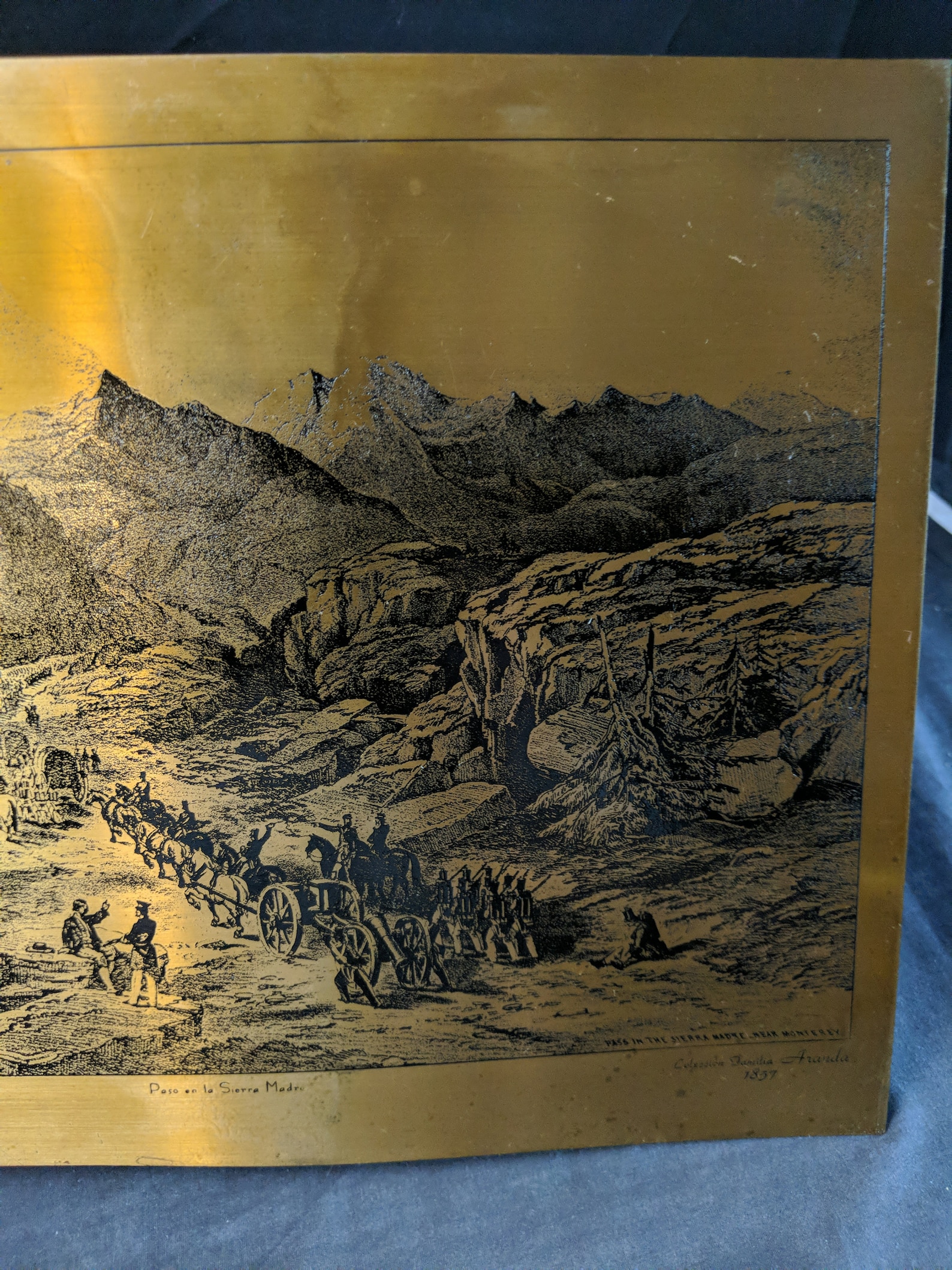 Vintage Steel Engraving on a bronze Sheet Coleccion Familia | Etsy