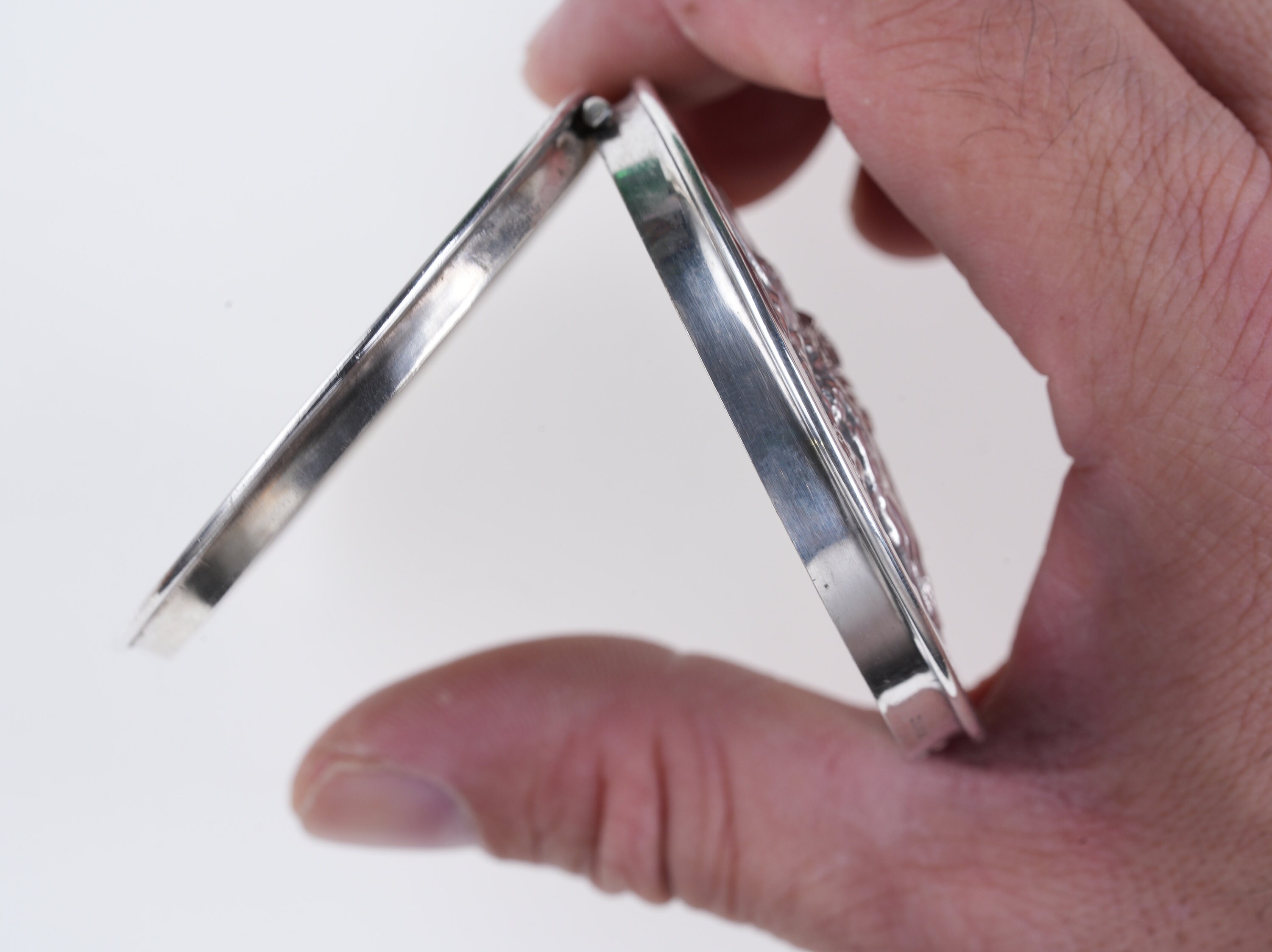 Vintage Zilpla Dutch Silver Compact - Etsy