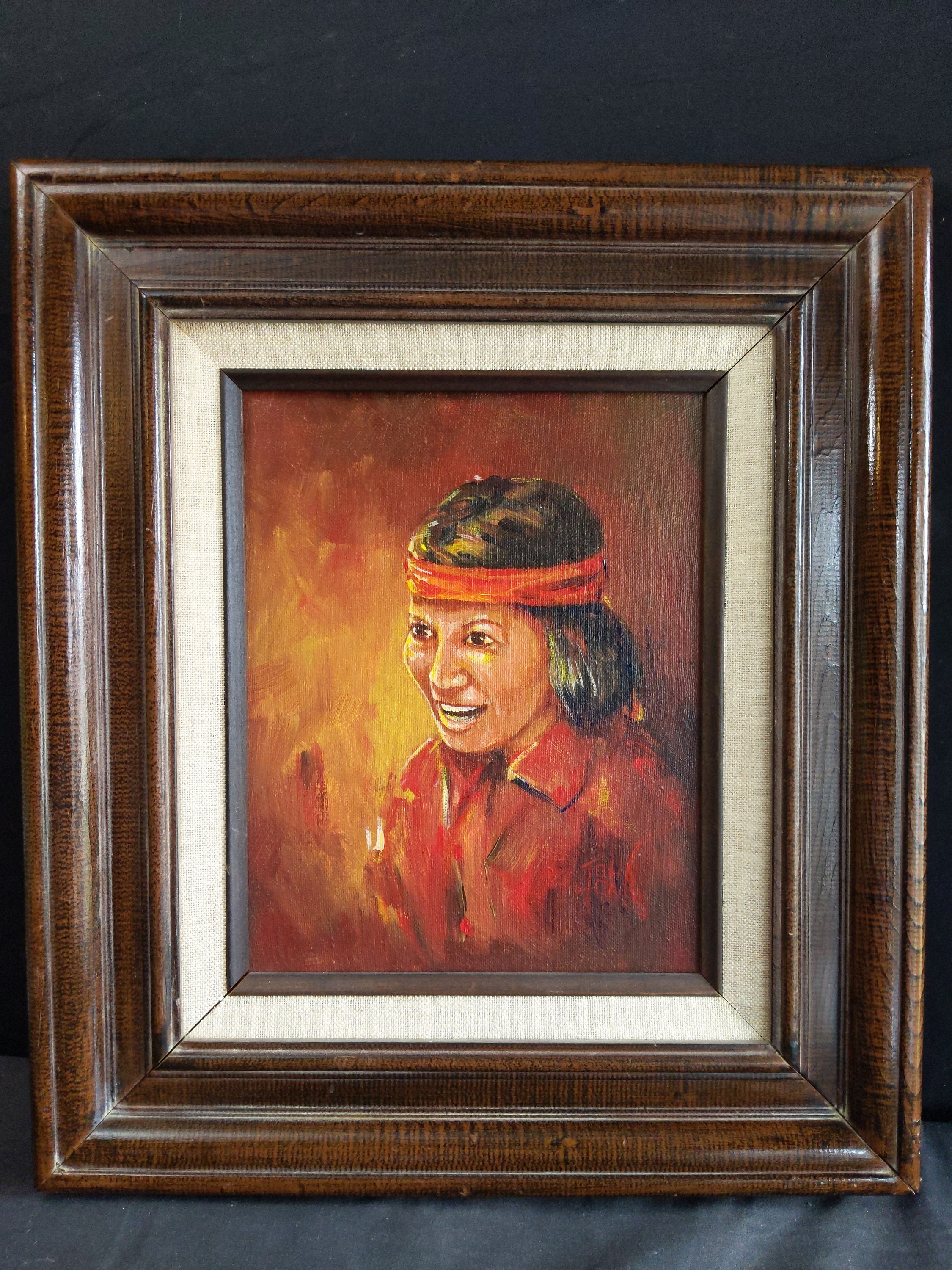 John Jones american B. 1943 Native American Oil on Canvas - Etsy