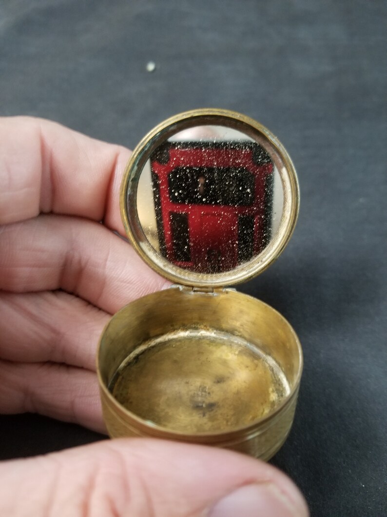 Antique French Enamel Pill Box Gilt Metal Dore Mounted | Etsy