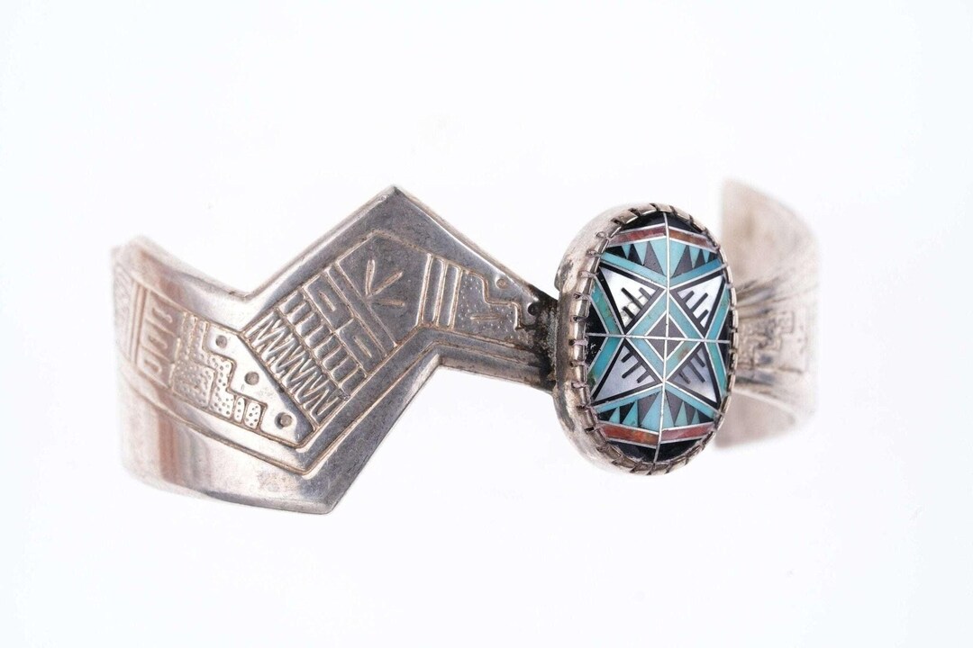 Roderick Tenorio Carolyn Pollack Southwestern Sterling Inlaid Turquoise ...