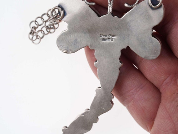 Navajo Sterling Bea Tom Spiny Oyster dragonfly neckla… - Gem