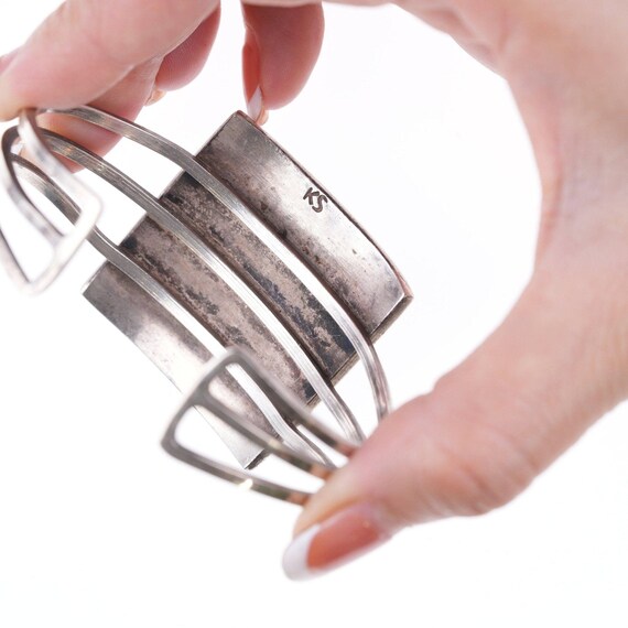 6.75" Kyle Sam Navajo Sterling Cobblestone bracelet - Gem