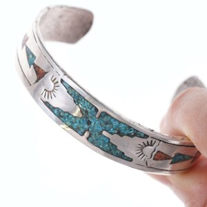 Vintage Navajo Chip Inlay Cuff Bracelet - Etsy