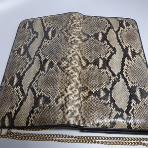 Vintage Python Snake Skin and Leather Evening Bag - Etsy