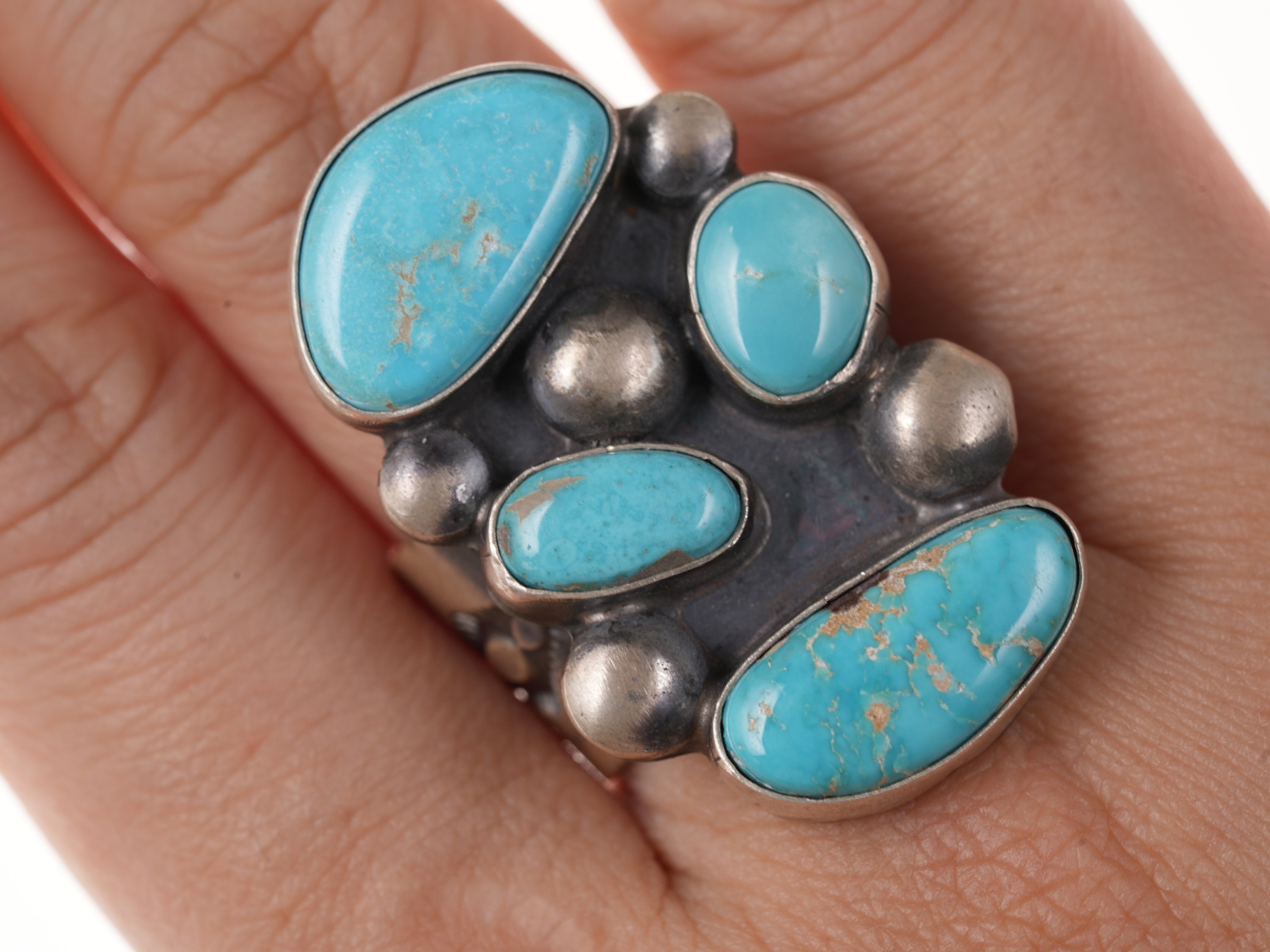 Readda Begay Navajo Sterling Blue Ridge Turquoise Ring - Etsy