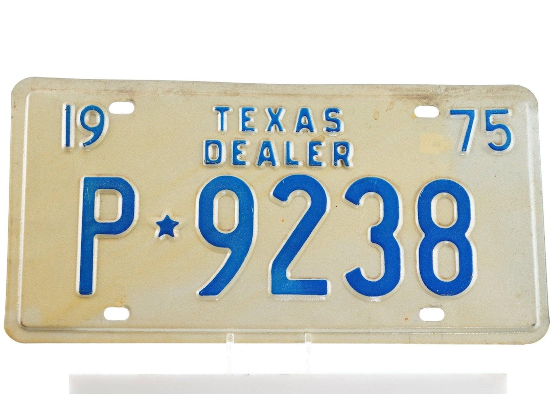 1975 Texas Dealer License Plate - Etsy