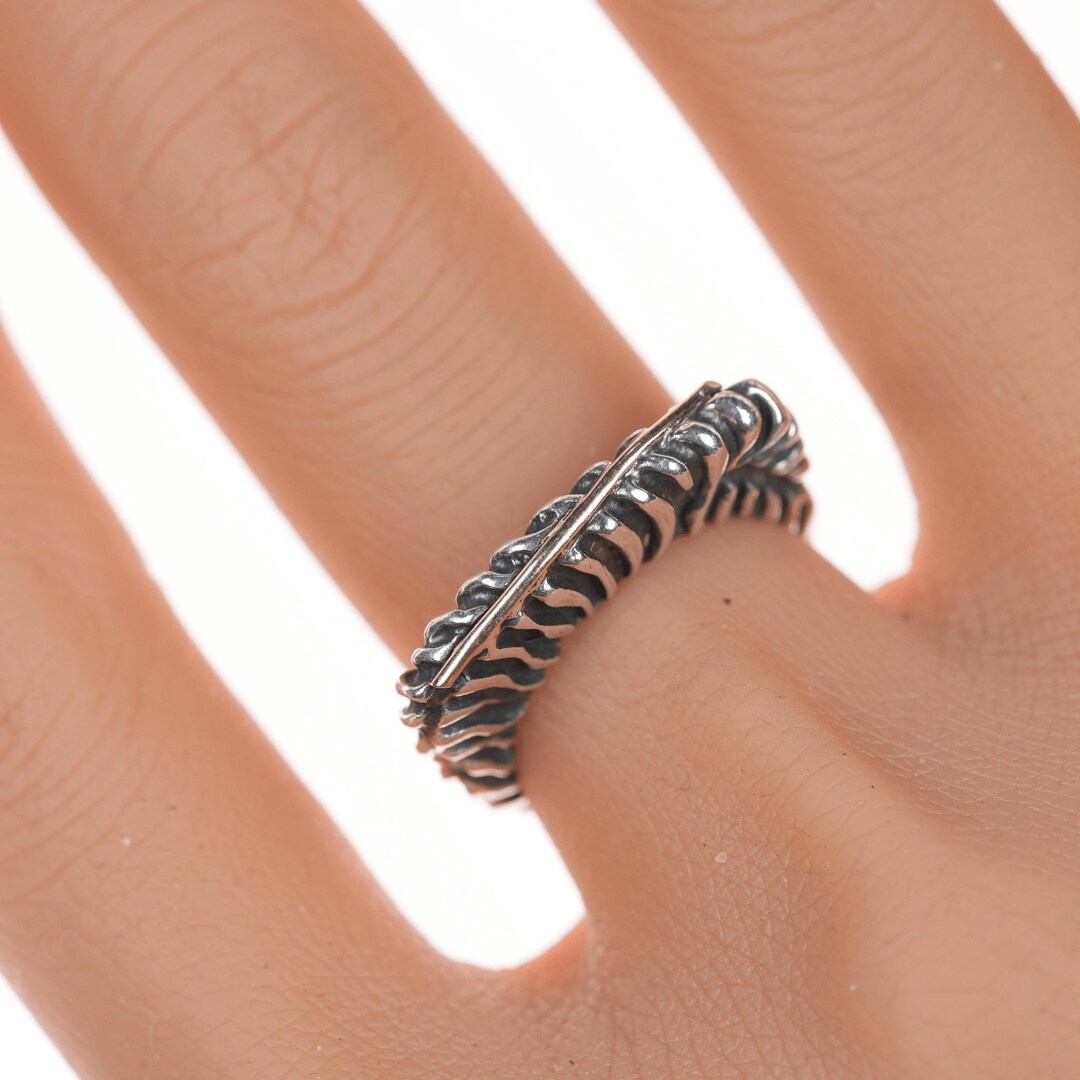 Sz6.5 Dian Malouf 14k Gold Accented Sterling Freeform Modernist Stackable Ring - Etsy