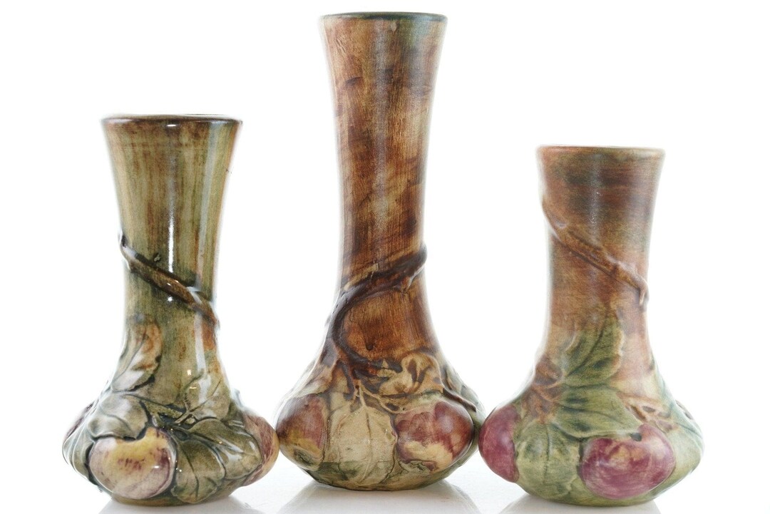 1920's Weller Apple Tree Vases - Etsy