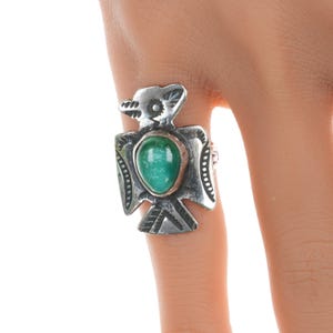 Sz4.5 Chief Wolf Robe Hunt 1905-1977 Acoma Silver Thunderbird Ring - Etsy