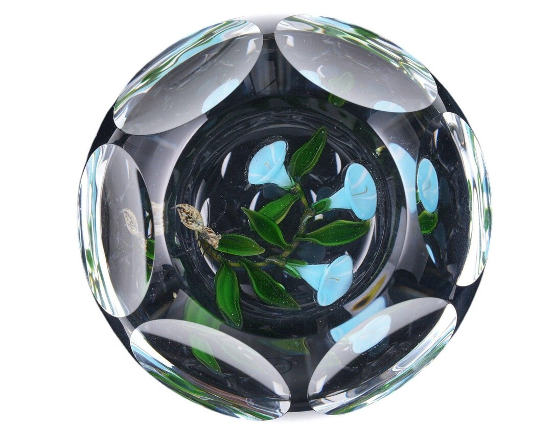 Adelmo delmo Tarsitano 1921-1990 Lampwork Faceted Spider and Flowers ...