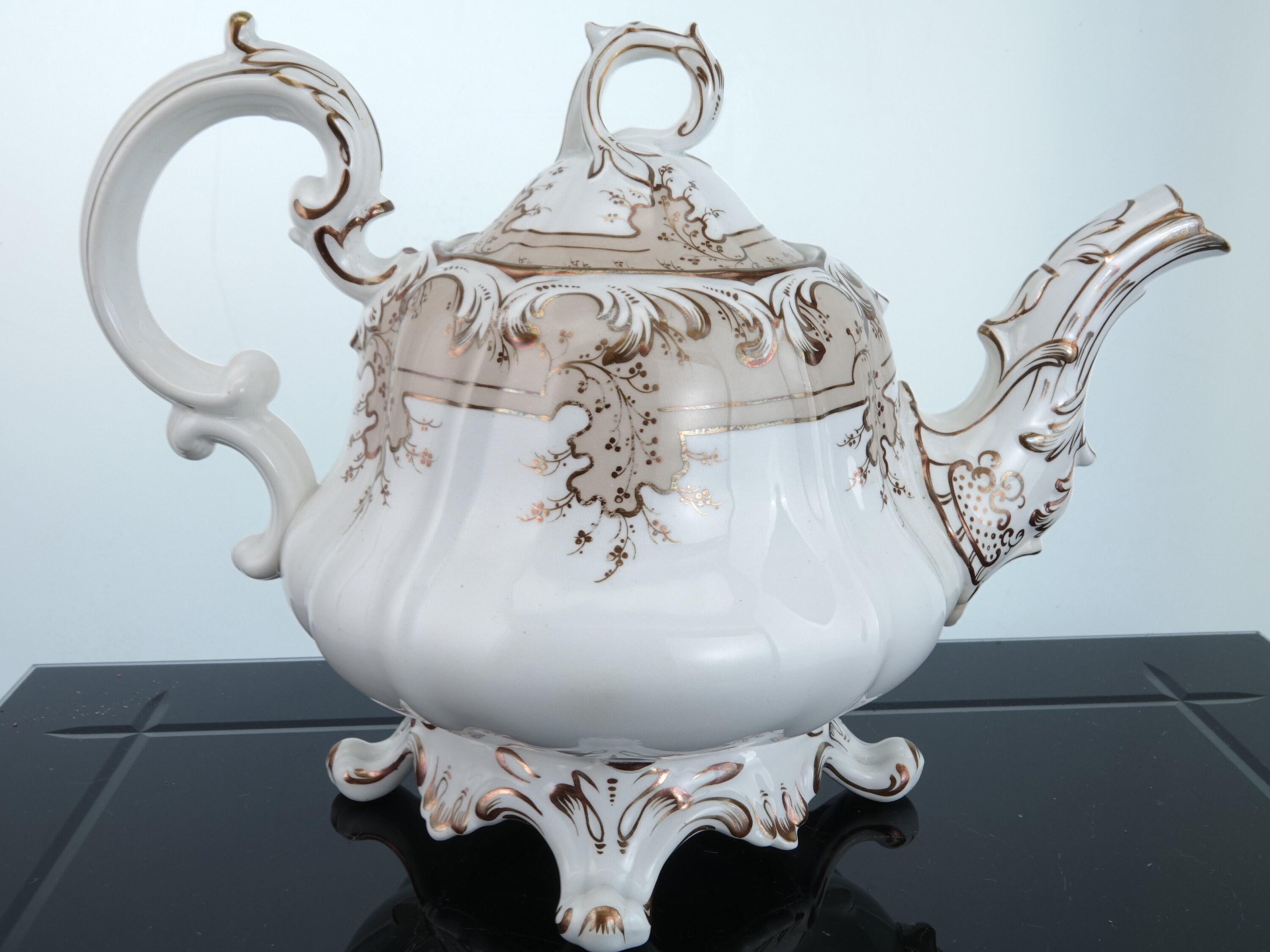 1843 Rococo British Teapot Hand Painted Gold Pattern 8677 - Etsy