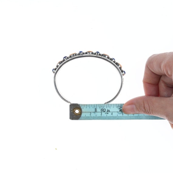 6.5" david reeves navajo sterling lapis, and spiny oy… - Gem