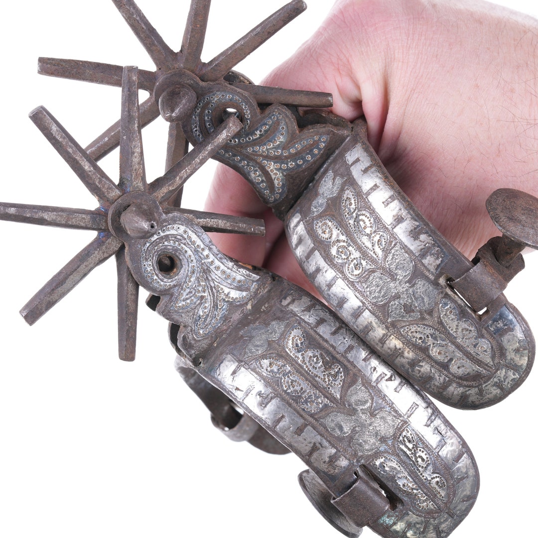 19th Century Sterling Silver Inlaid Fancy Engraved Antique Mexican ...