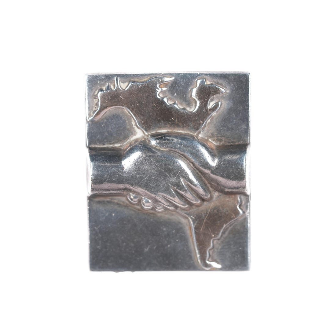 Large 1940's William Spratling Sterling Pan American Fur Clip - Etsy