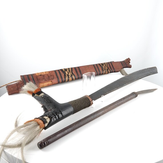 Dayak Mandau Headhunter Sword Sheath and Dagger | Etsy