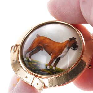 Large Antique 14k Gold Essex Crystal Boxer Dog Pin - Etsy