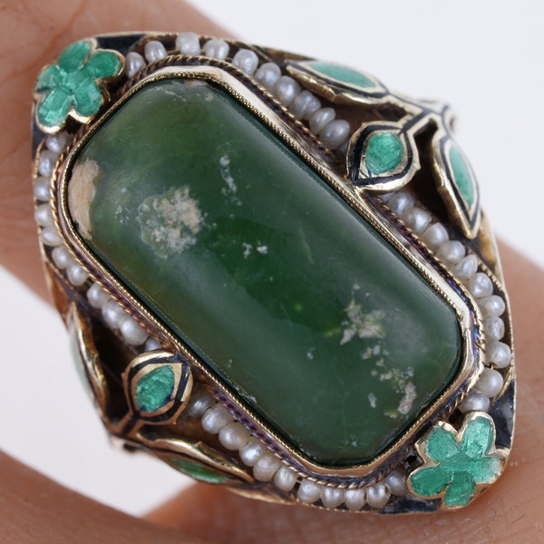 14k Jade Ring - Etsy