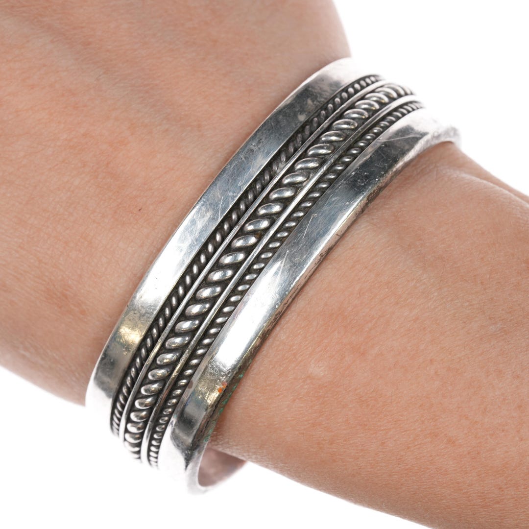 6.5 Tom Hawk Navajo Sterling Twisted Wire Cuff Bracelet - Etsy