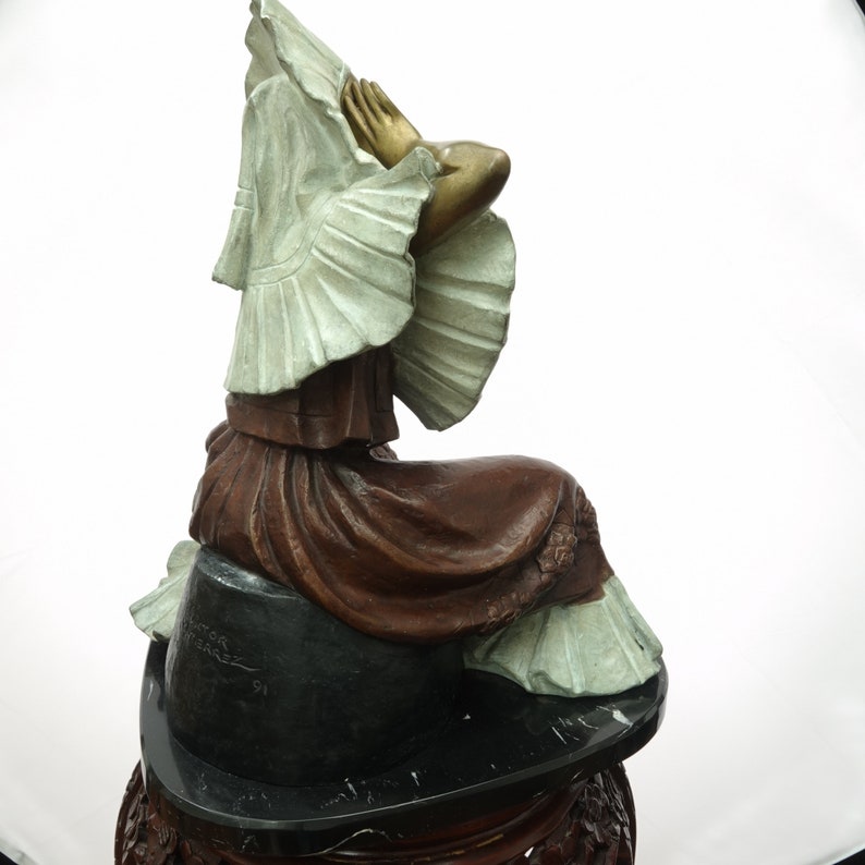 20.5 1991 Victor Gutierrez Polychromed Bronze Sculpture - Etsy