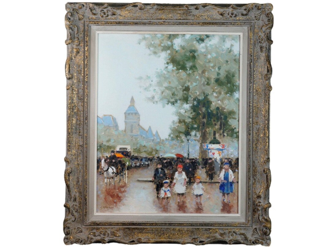 André Gisson 1921 2003 Parisian Scene Oil on Canvas - Etsy