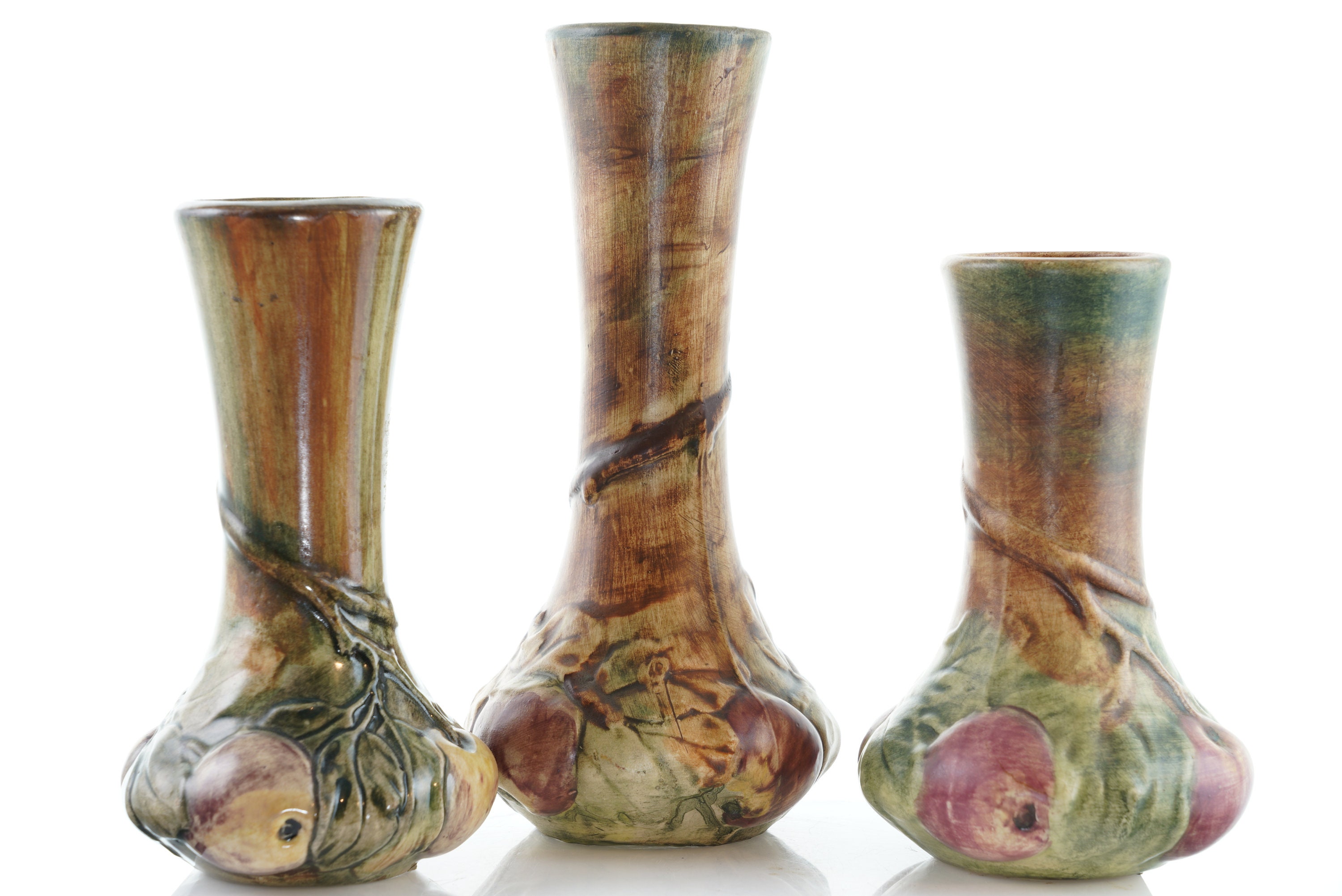 1920's Weller Apple Tree Vases - Etsy