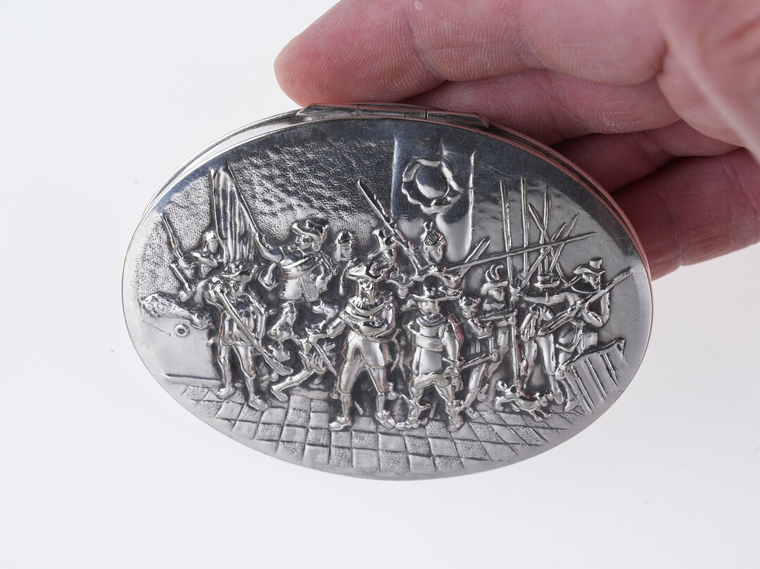 Vintage Zilpla Dutch Silver Compact - Etsy