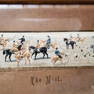 Horse Racing Fox Hunting Stevengraph Pure Silk Woven Picture - Etsy