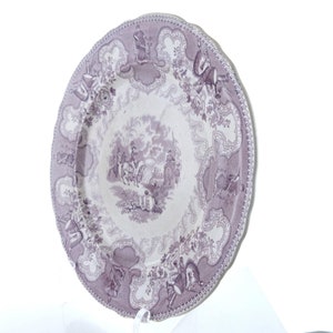 C1850 Texian Campaigne Historical Staffordshire Purple Transferware 9. ...
