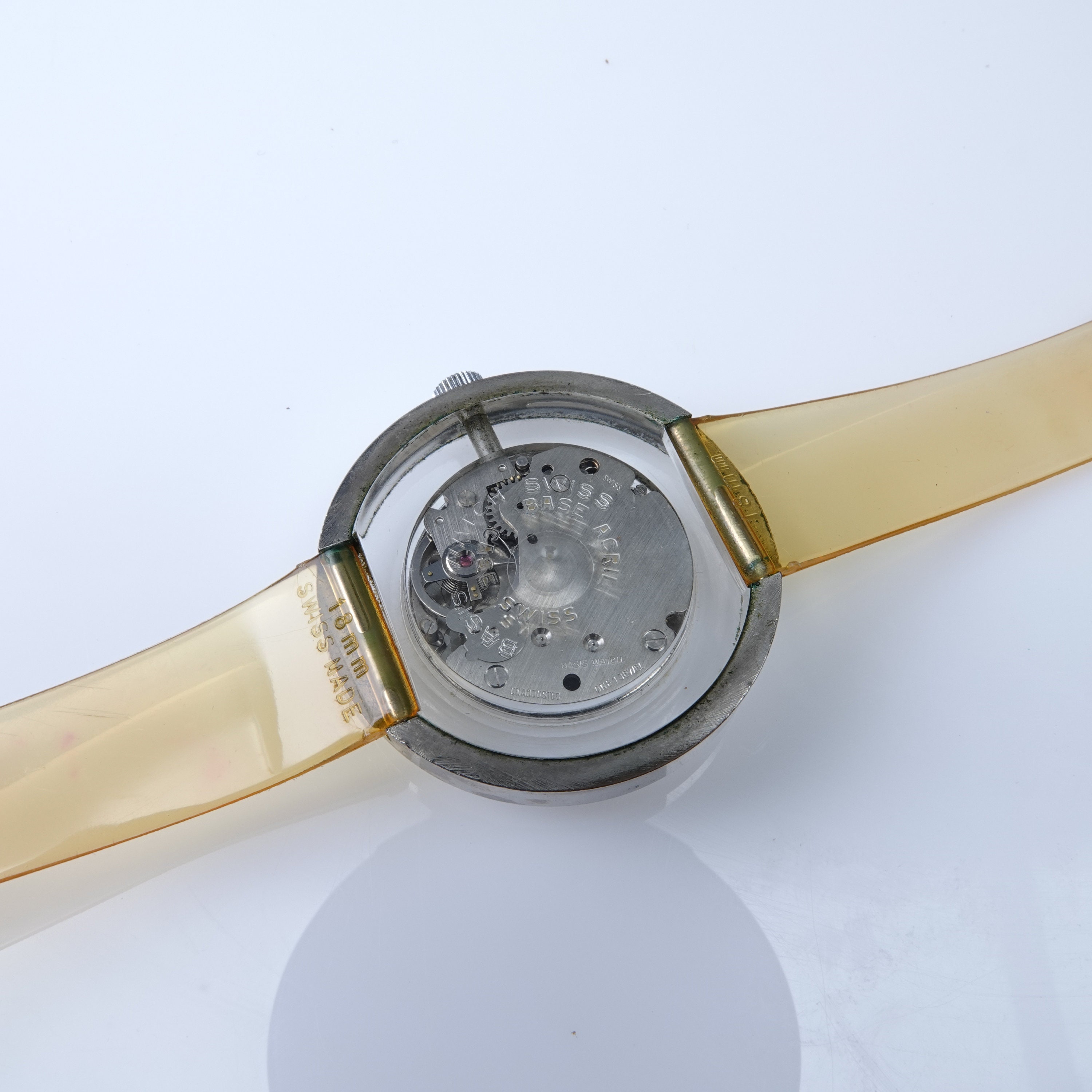 Lucerne Swiss Mid Century Art Deco Lucite watch in working | Etsy