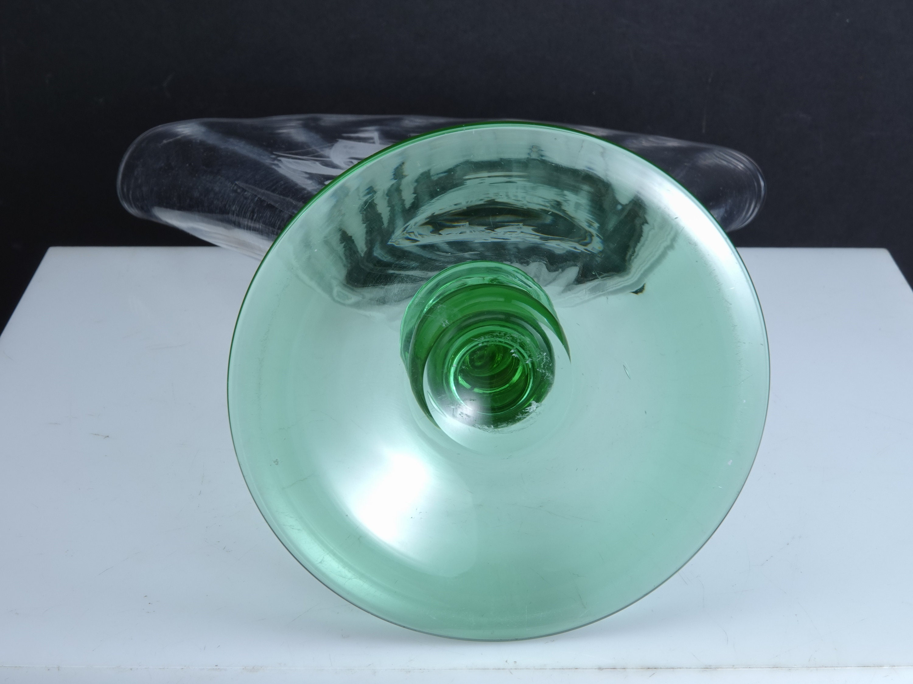 1920's Steuben Carder Era Fan Vase With Intaglio Cut Ship | Etsy