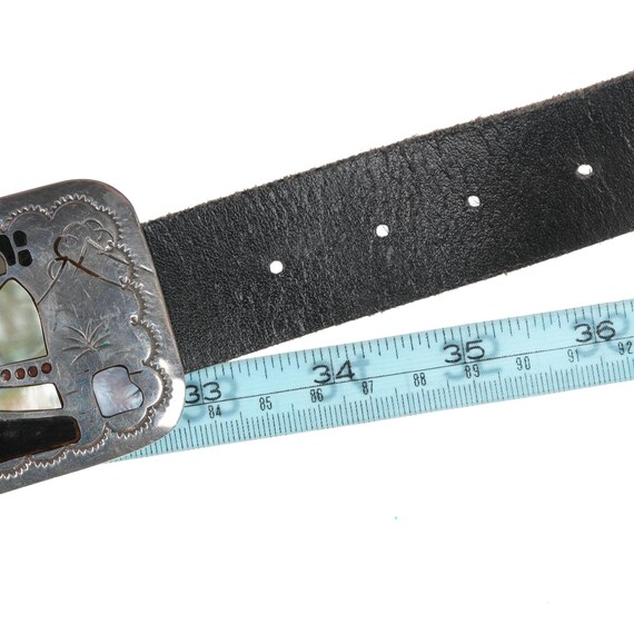 1970's Benjamin Becenti Navajo Sterling multistone in… - Gem