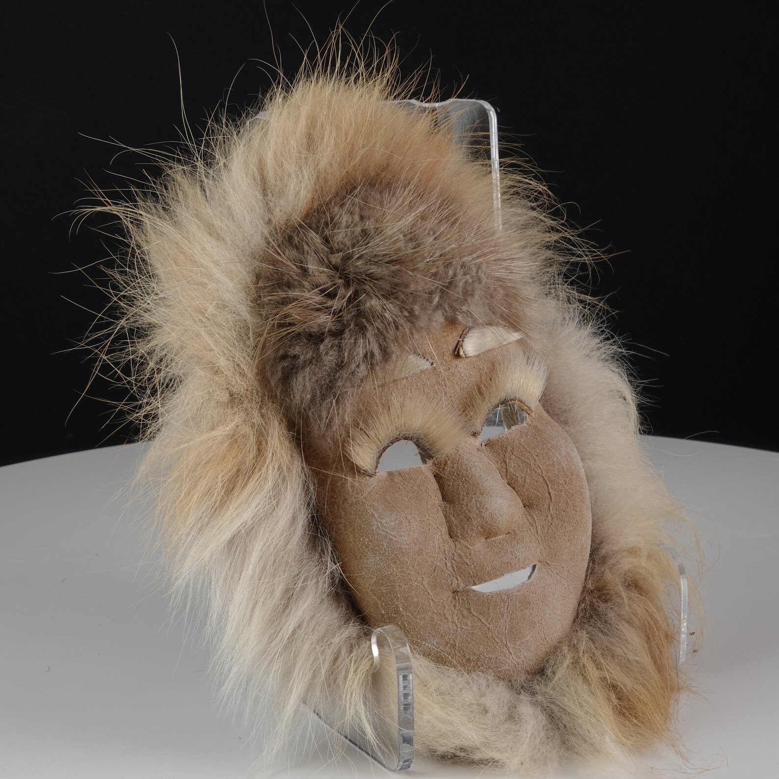 Vintage Eskimo Mask hide and Fur | Etsy