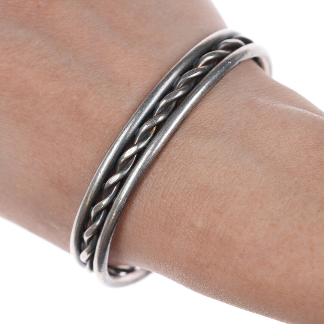 7 Native American Sterling Twisted Wire Bracelet - Etsy