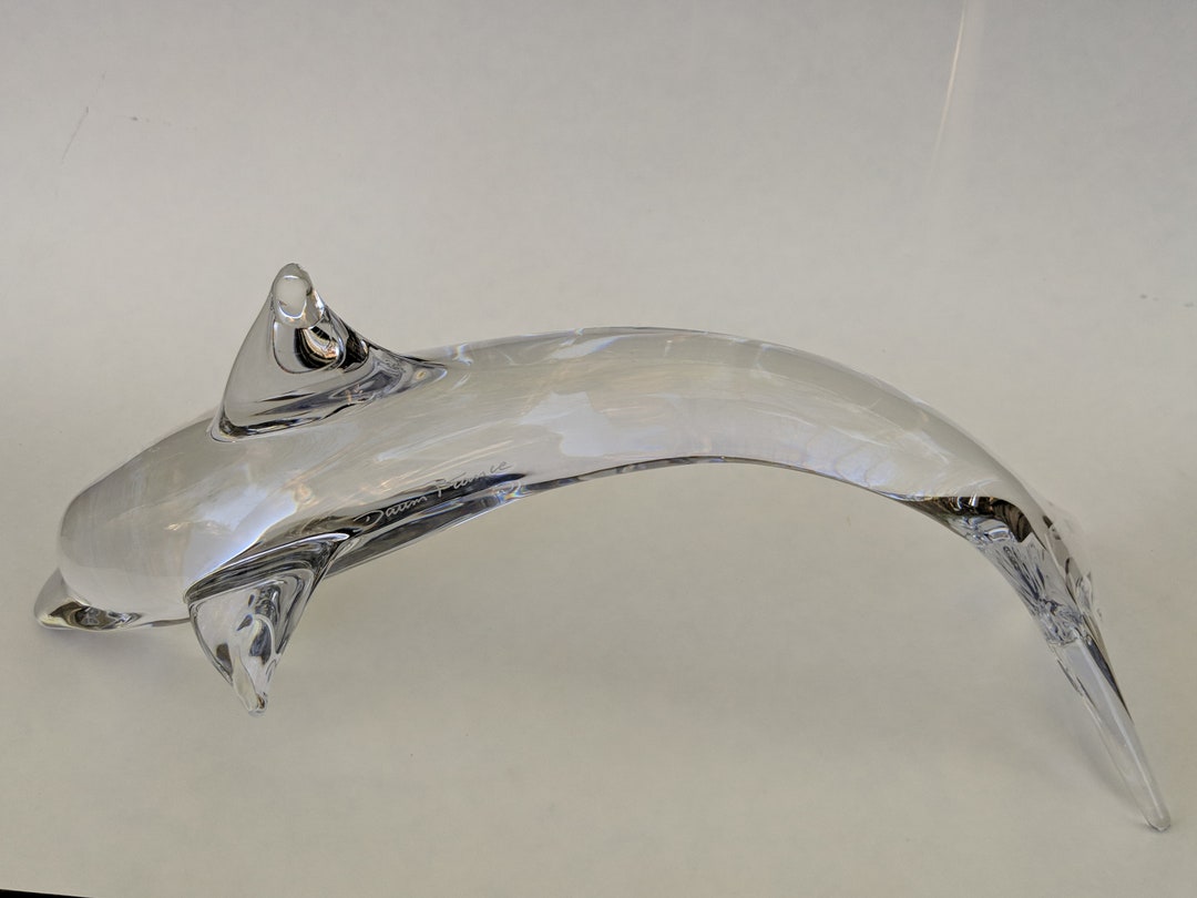 20 Daum French Crystal Dolphin Sculpture - Etsy