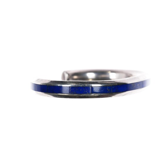 6" Troy Natachu Zuni sterling lapis inlay cuff bracel… - Gem