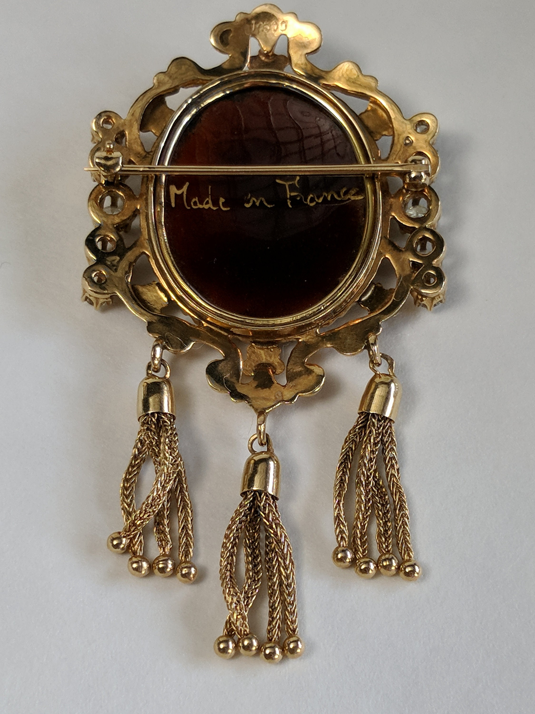 C1900 14k Gold Diamond Mounted French Enamel Portrait | Etsy