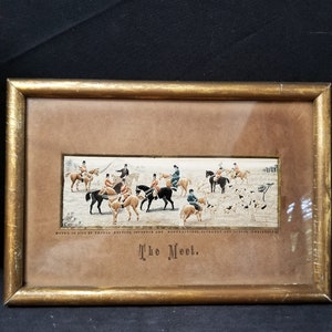 Horse Racing Fox Hunting Stevengraph Pure Silk Woven Picture - Etsy