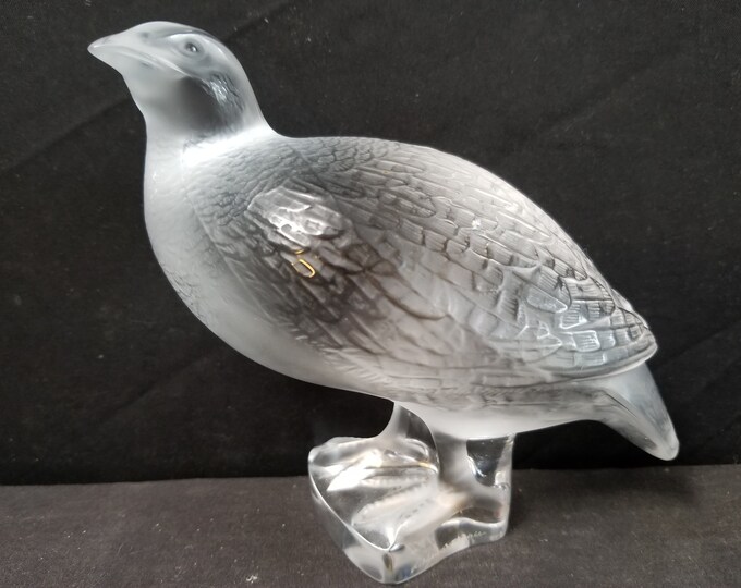Lalique Quail Figure French Crystal Bird 6 X 5.5 - Etsy