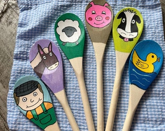 Set of 6 Nursery Rhyme Story Spoons. Choose Any 6 From 24 Designs ...