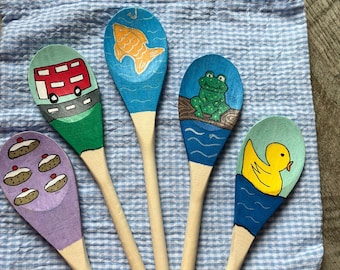 Set of 6 Nursery Rhyme Story Spoons. Choose Any 6 From 24 Designs ...