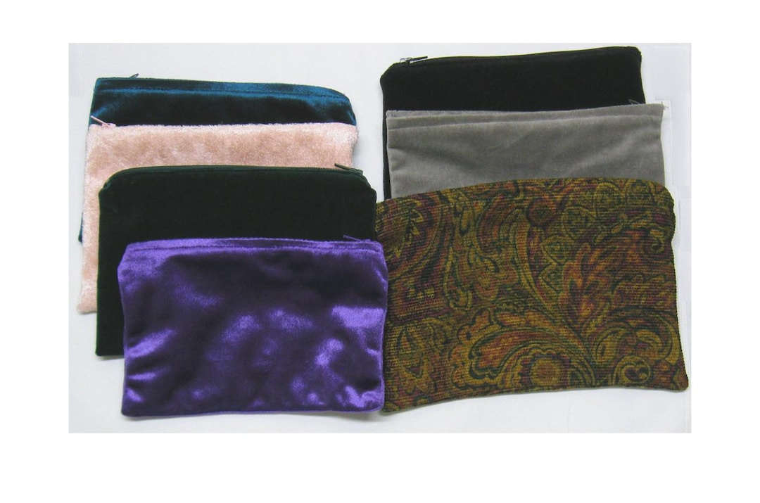 Velvet TAROT CARD CASE, Ready to Ship! Zipper, Pouch, Bag - Etsy